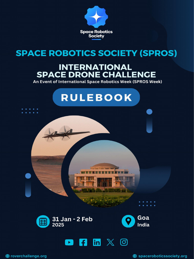 ISDC 2024 25 Goa Rulebook | PDF | Unmanned Aerial Vehicle | Rover (Space Exploration)