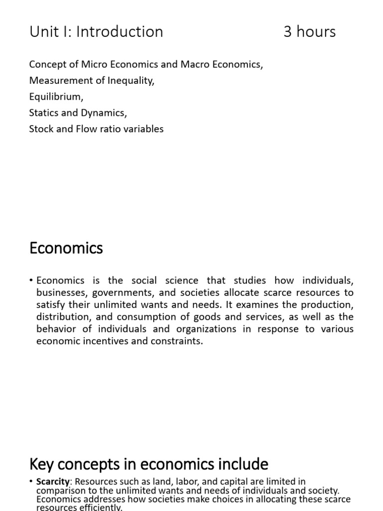 Applied Economics Unit-1 Introduction 3Lhr | PDF | Economics ...
