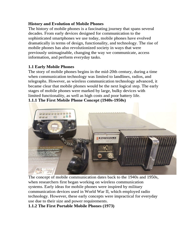 Evolution of Mobile Phones Timeline | PDF | Smartphone | I Phone