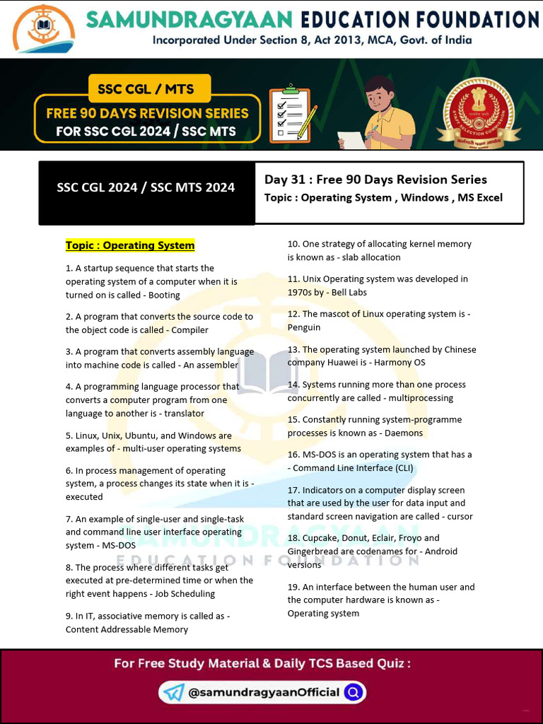 Day 31 Target Content (E) | PDF | Microsoft Excel | Operating System