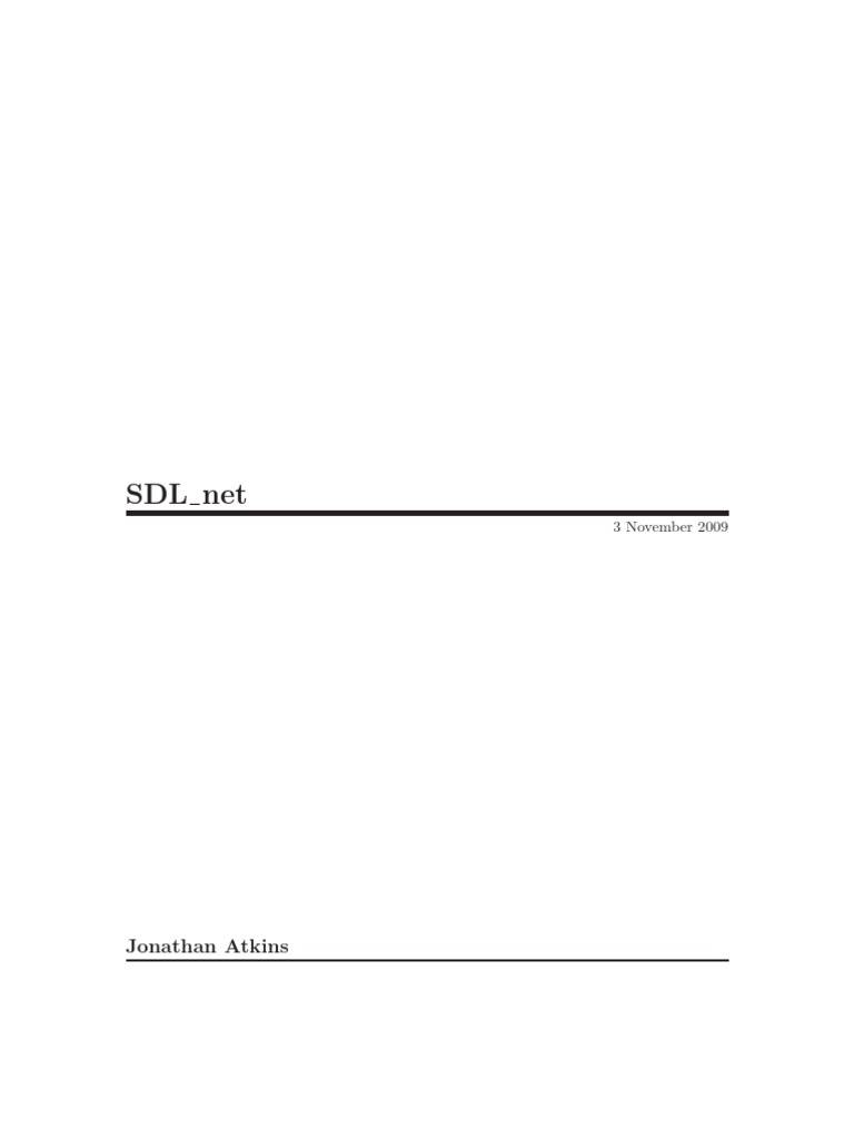 SDL Net | PDF | Port (Computer Networking) | Network Socket