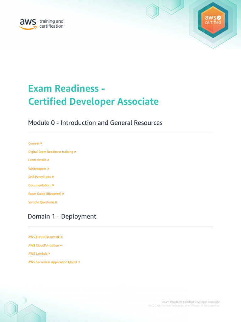Certified Developer Associate | PDF