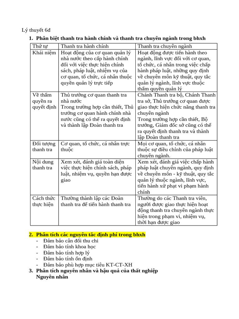 BHXH lý thuyết | PDF