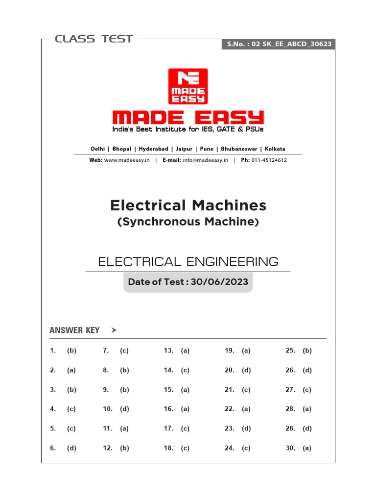 911uf Ee Abcd Synchronus | PDF | Electrical Engineering | Electricity