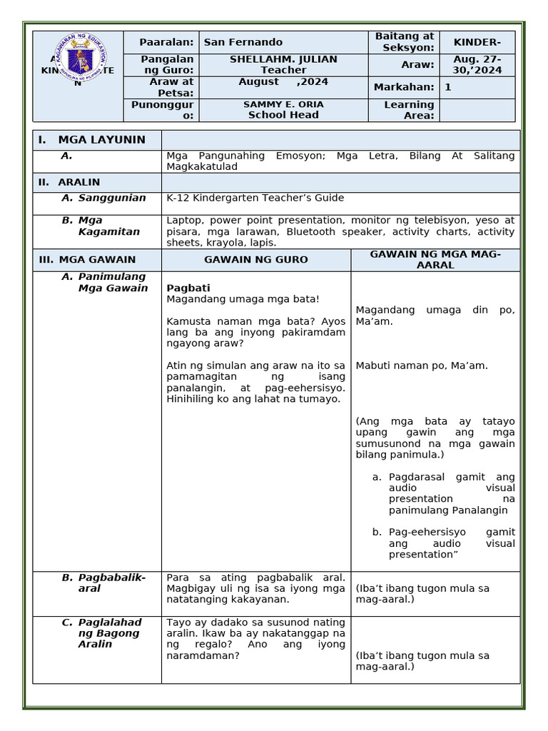 DLP-WEEK-5-PANGUNAHING-EMOSYON | PDF
