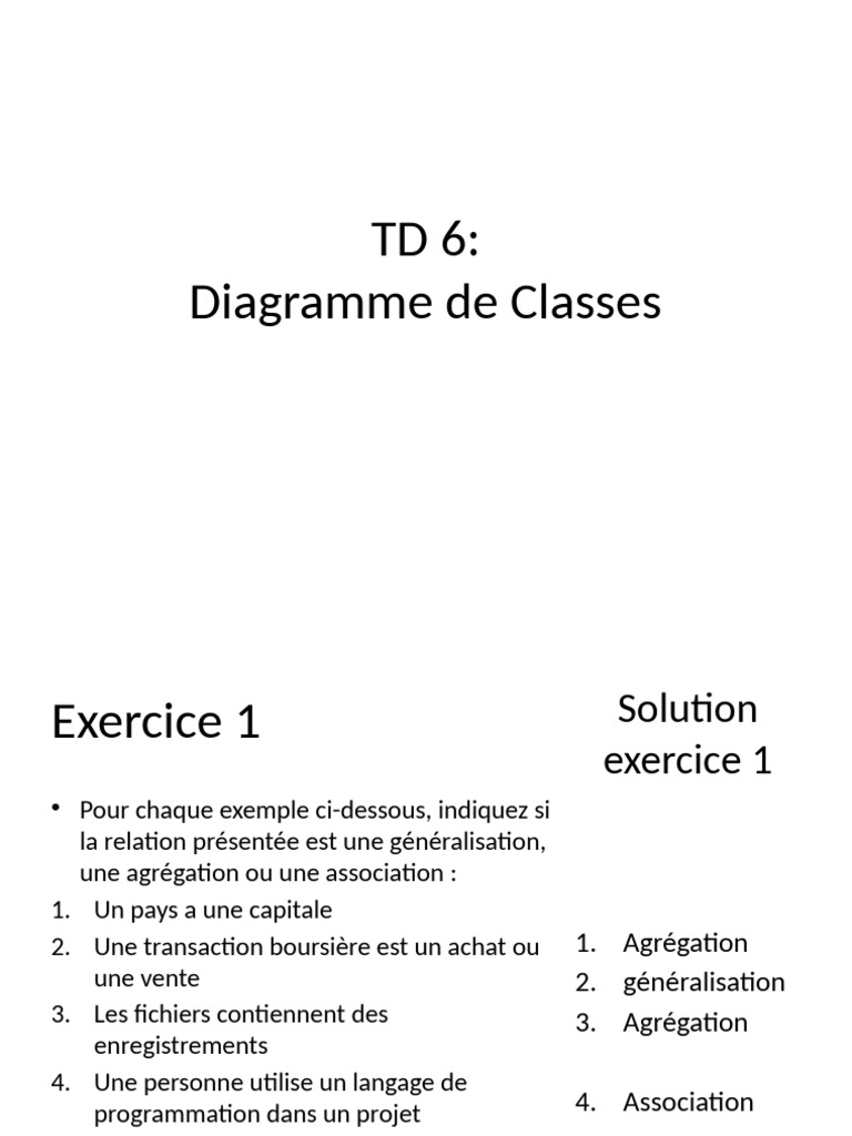 TD6 Diagramme de classe | PDF | Aéroport