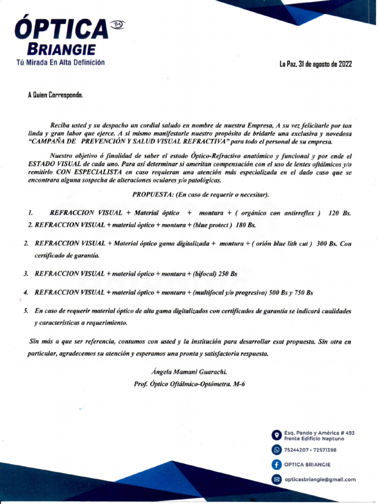 PROMOCION OPTICA | PDF