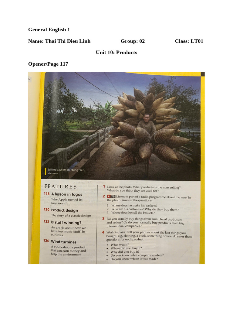 GEN1_LT01_G2_ThaiThiDieuLinh_U10_Preparation | PDF