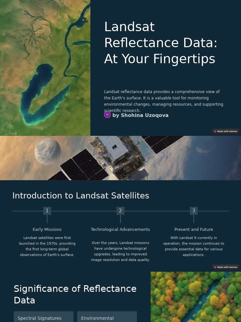 Landsat Reflectance Data at Your Fingertips | PDF | Geographic ...