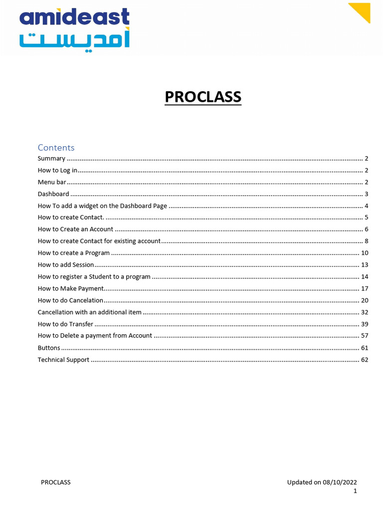 ProClass_Manual PDF | PDF | Fee | Login