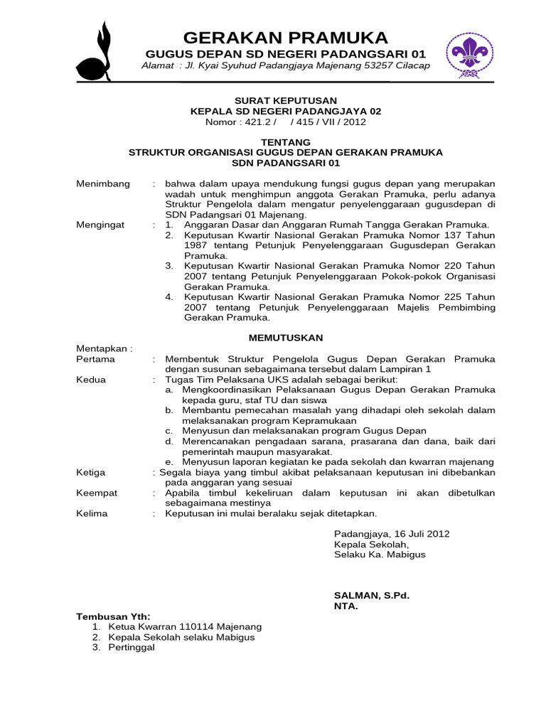 Struktur Pramuka | PDF