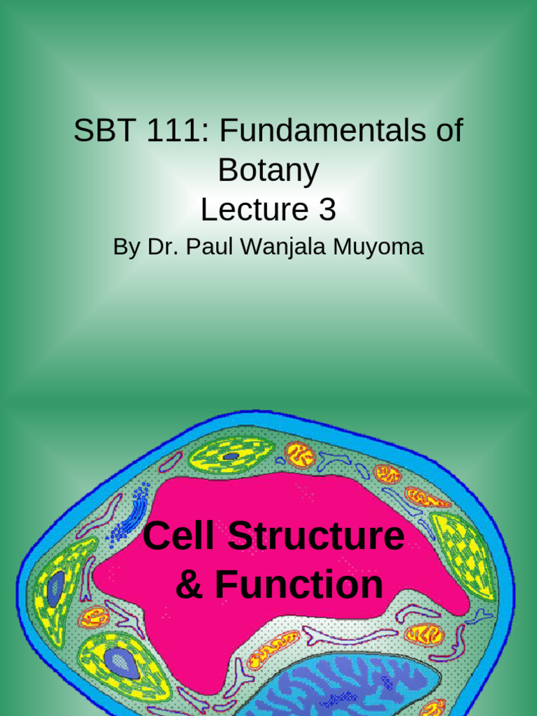 Lecture 3 Cell_structure_function and Slide Preparation[1] | PDF | Cell (Biology) | Staining