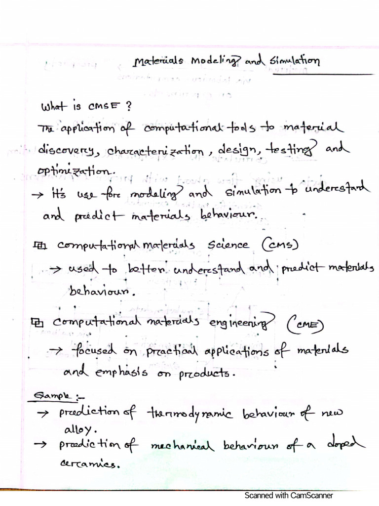 Materials Modeling and Simulation | PDF
