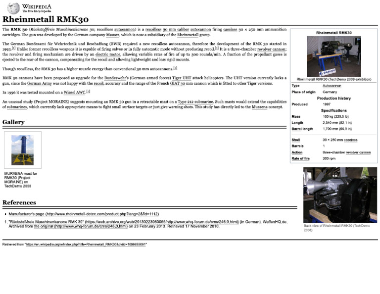 Rheinmetall RMK30 | PDF