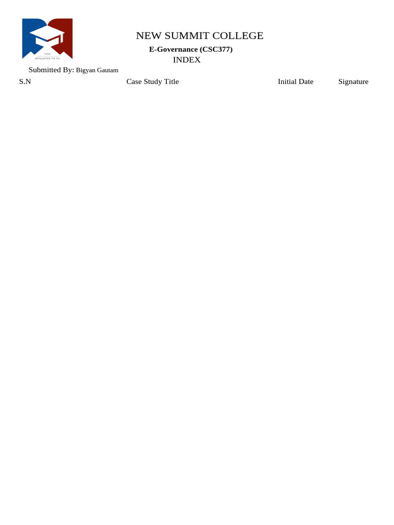 E-Governance Case Study Overview | PDF