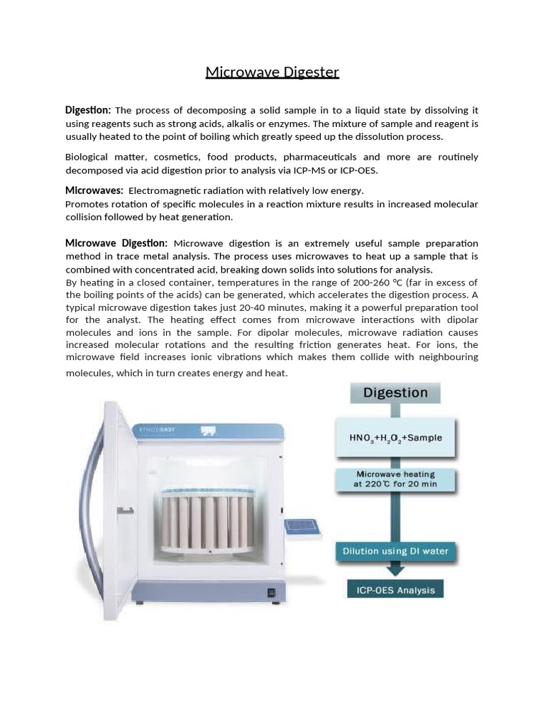 Microwave Digestion for Analysts | PDF