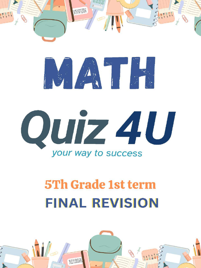 Gr5 - Final Revision - Pic Math | PDF