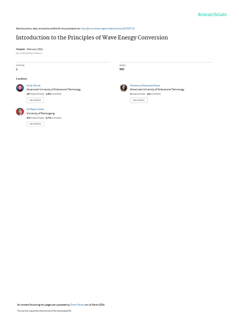 Wave Energy Conversion Basics | PDF | Waves | Buoyancy