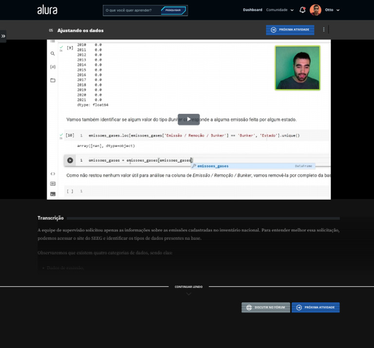 Pandas_ selecionando e agrupando dados_ Aula 1 - Atividade 5 Ajustando os dados _ Alura - Cursos ...