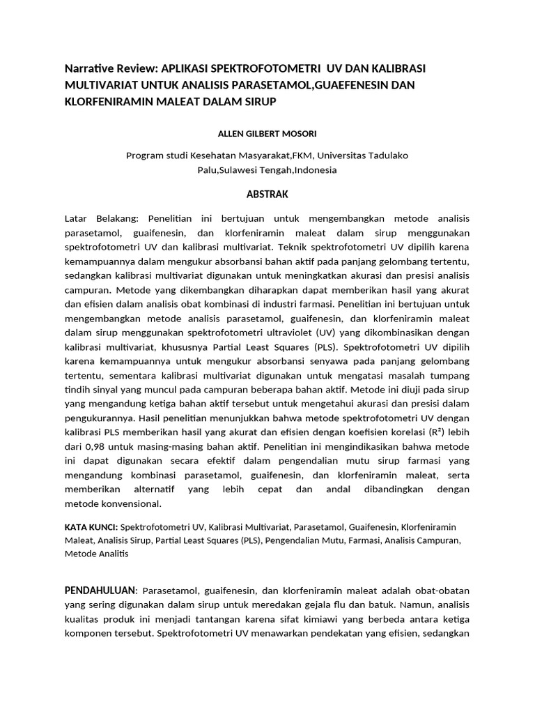 Uas Obat Biokimia( Allen Gilbert Mosori) | PDF