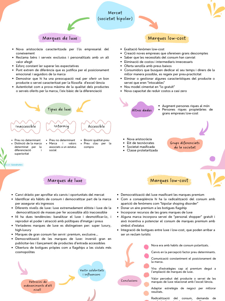 Mapa Conceptual Low Cost I Luxe | PDF