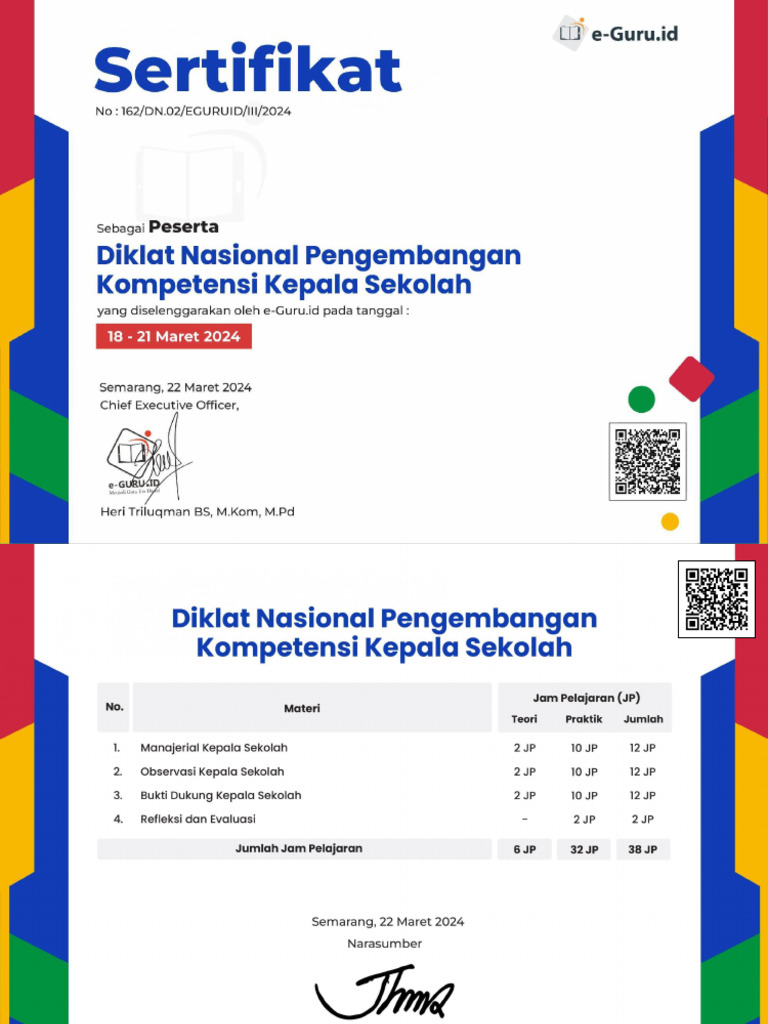 Sertifikat DIAN 2 blm | PDF