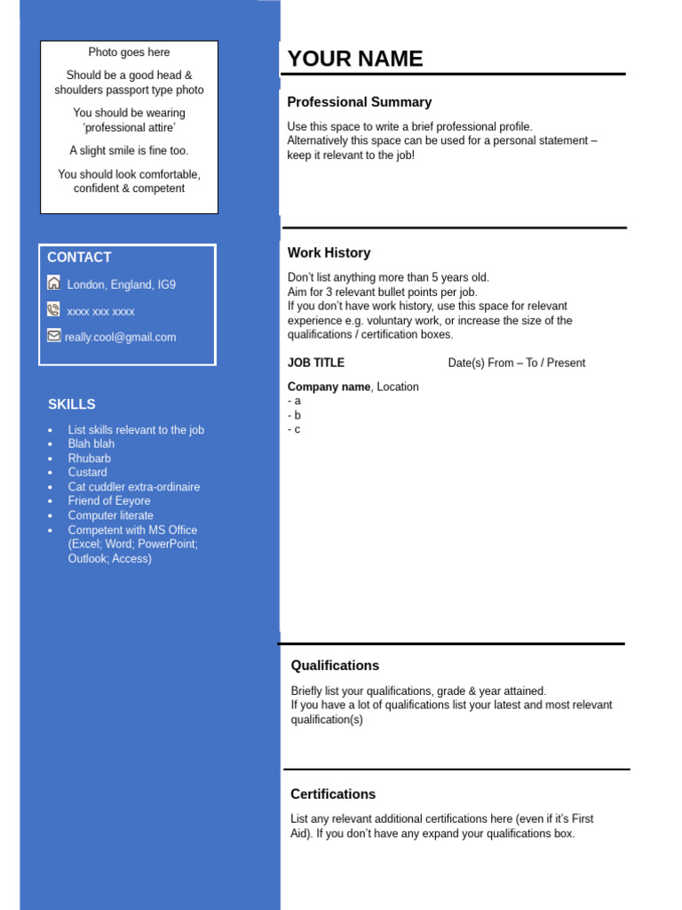 Cv Template | PDF