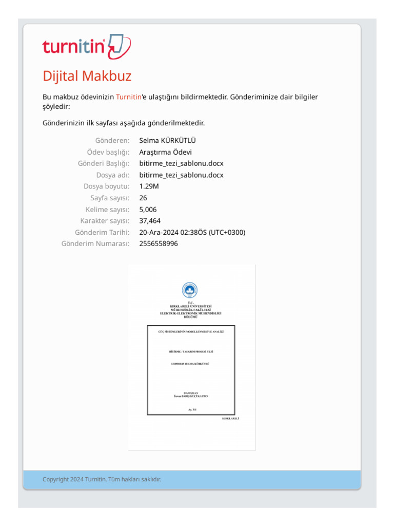 Makbuz Bitirme Tezi Sablonu | PDF