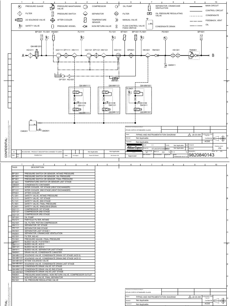 9820840143 - P&ID - LB20 | PDF | Valve | Mechanical Engineering