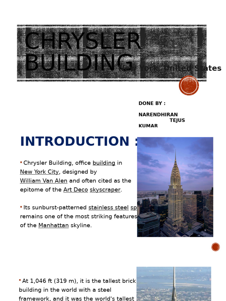 Chrysler Building: Art Deco Materials | PDF | Structural Engineering ...