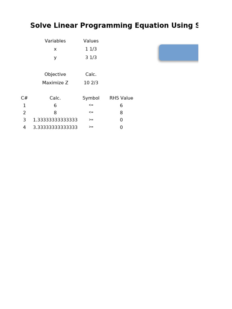 39.-How-to-Solve-LPP-Equation-in-Excel | PDF