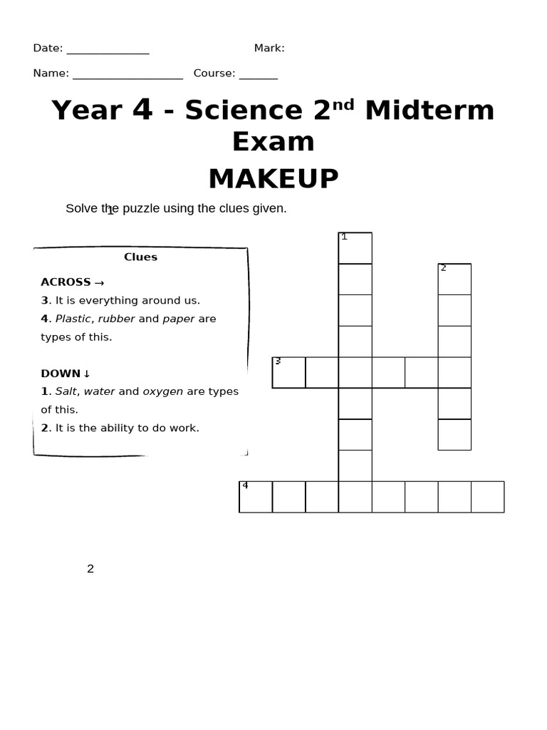 4th - 2nd Midterm Exam - MAKEUP | PDF