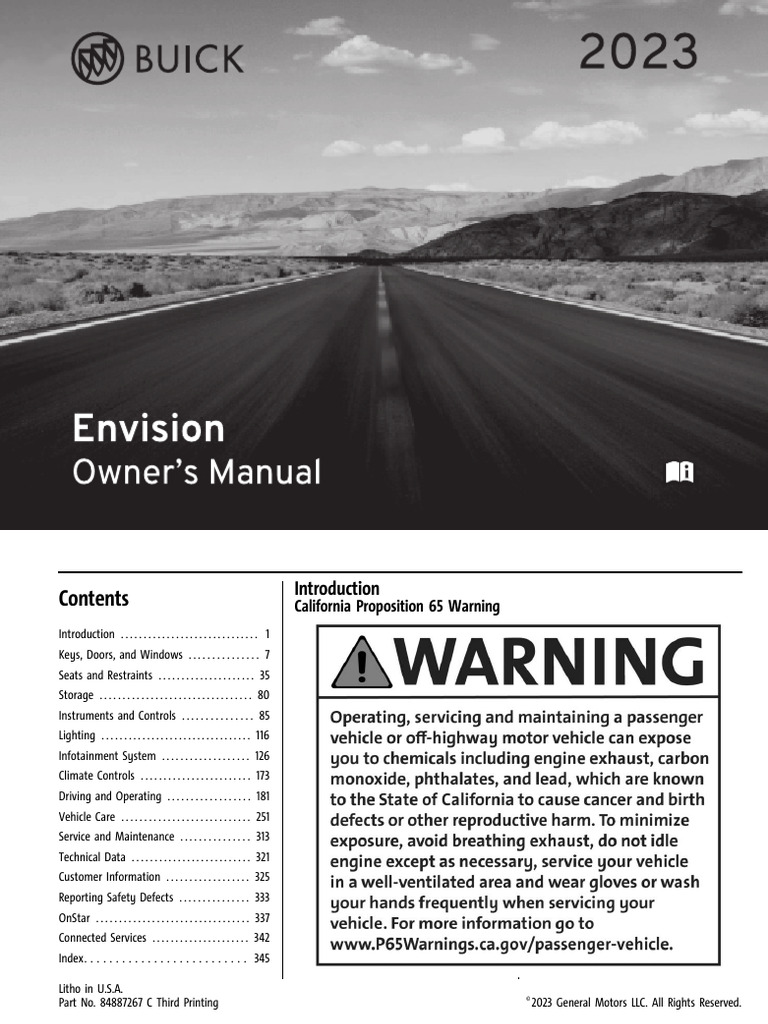 23_BUI_Envision_OM_en_US_U_84887267C_2023FEB27_3P | PDF | Vehicles ...