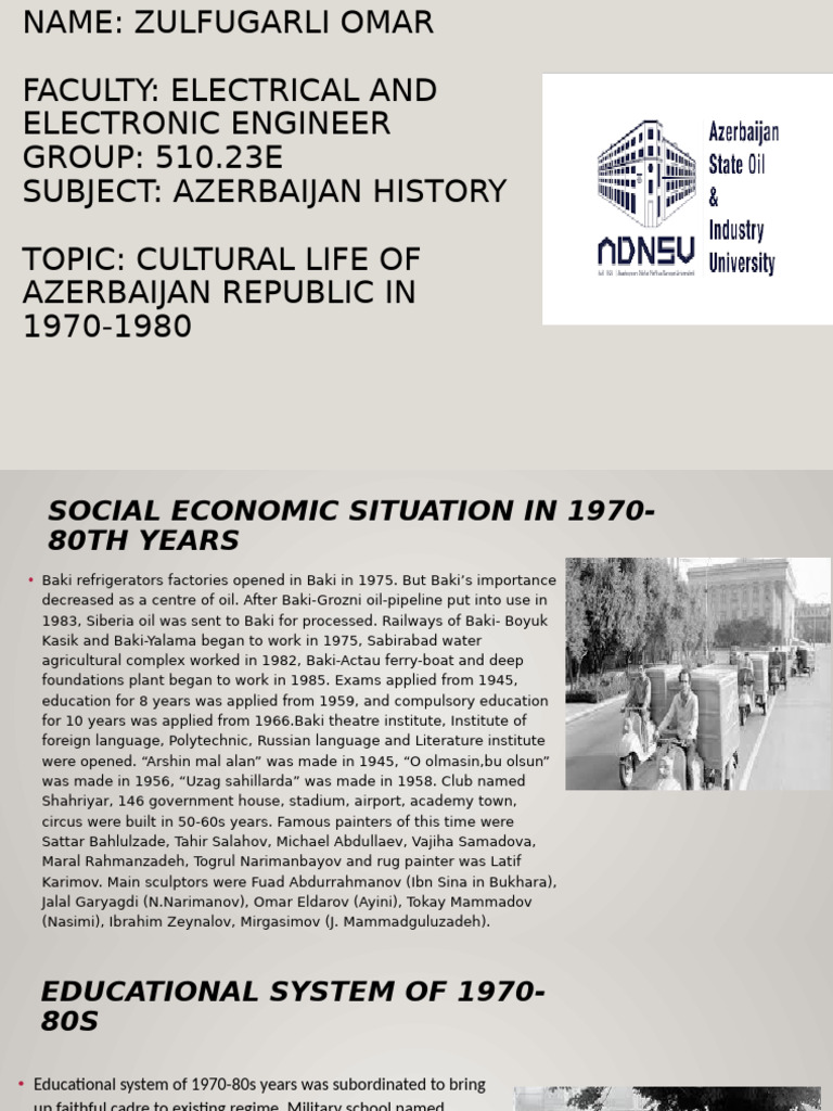 Cultural Life in Azerbaijan (1970-1980) | PDF | Azerbaijan