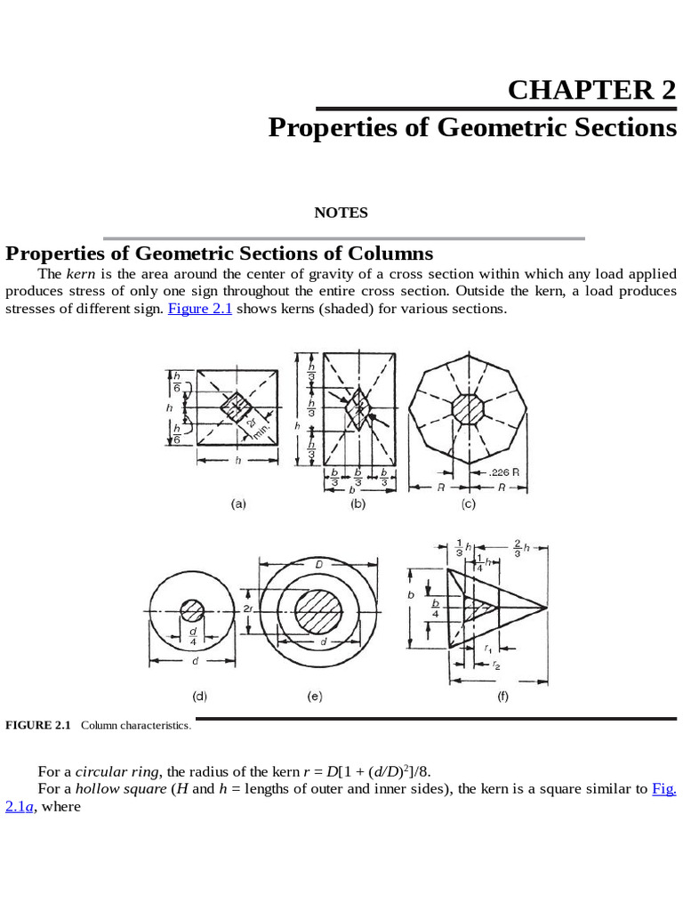 Properties of Geometric Sections | PDF | Bending | Beam (Structure)
