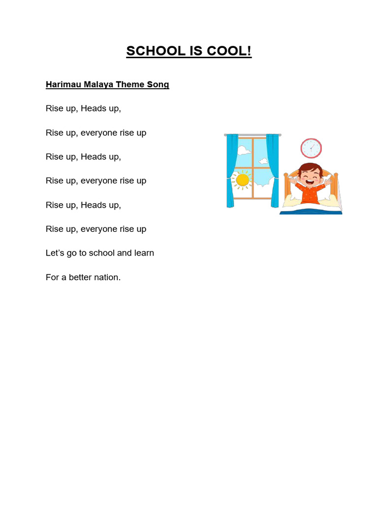 School is Cool Theme Song | PDF