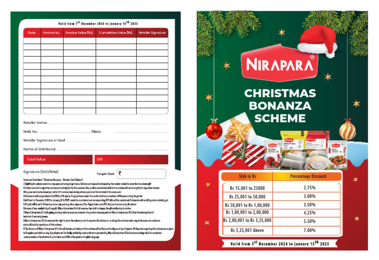 Christmas Bonanza - Retailer Card Scheme 2024 | PDF