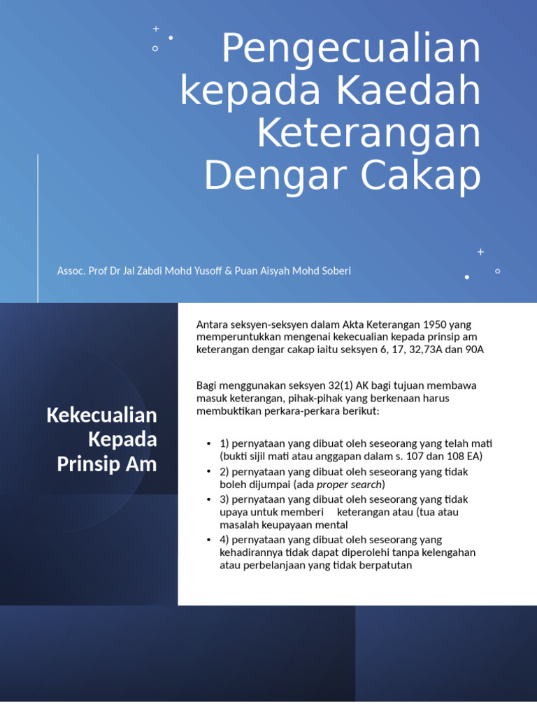 Hearsay Exceptions in Legal Evidence | PDF | Witness | Prosecutor