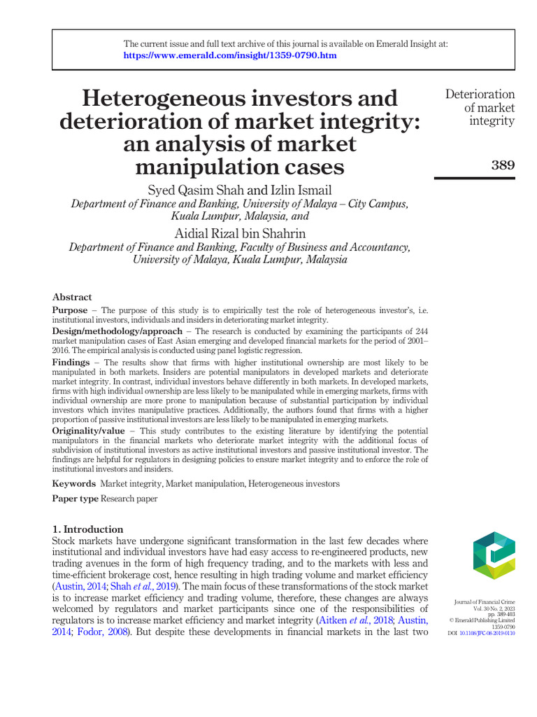 Finanical Crime | PDF | Stocks | Corporate Governance