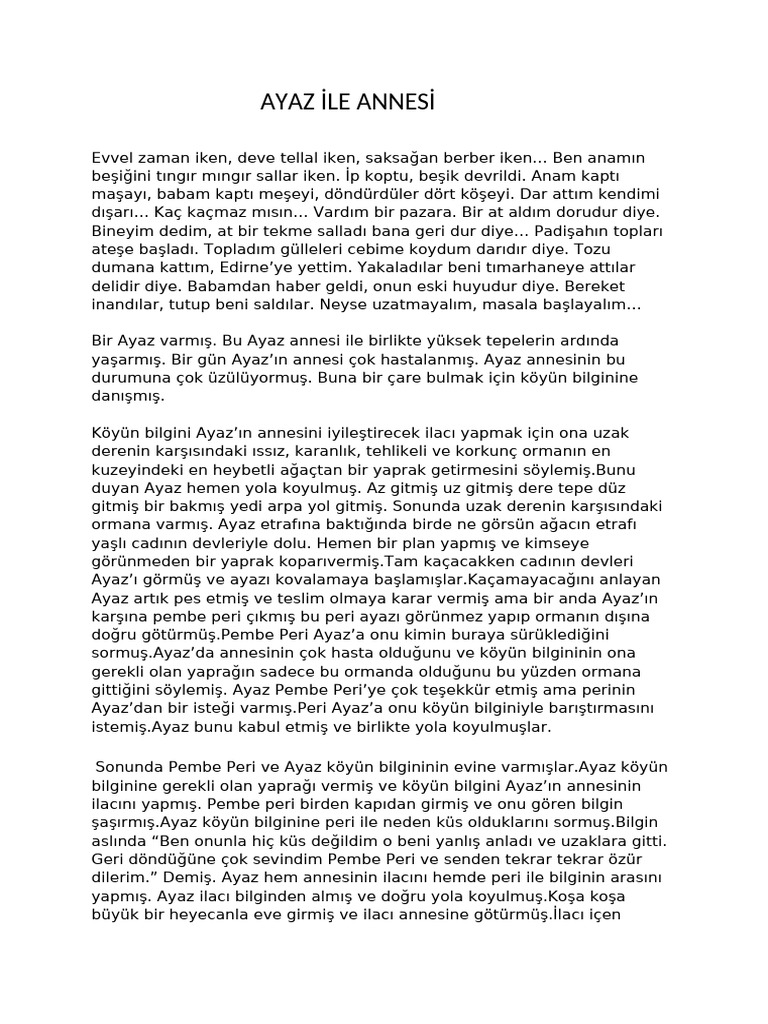 Ayaz İle Annesi̇ | PDF
