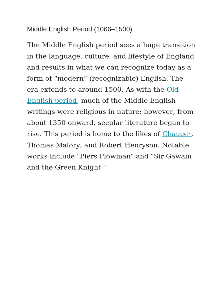 Middle English | PDF