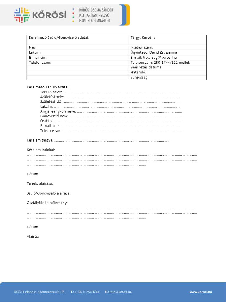 Tanuloi Szuloi Kerveny - Docx 2021. Szeptembertol | PDF