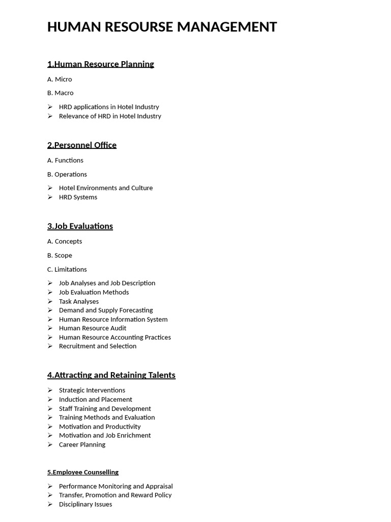 HUMAN RESOURSE MANAGEMENT | PDF