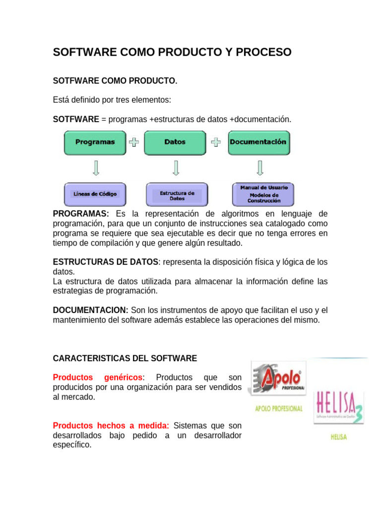 Producto y Proceso Software | PDF | Software | Programación de computadoras