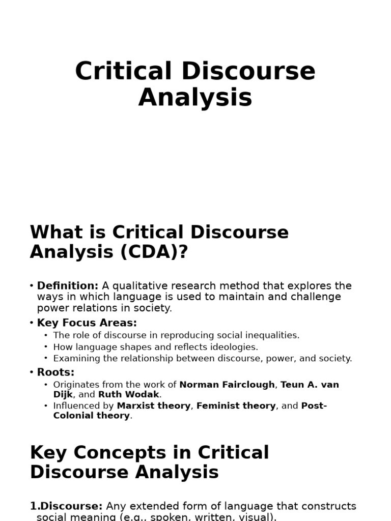 Understanding Critical Discourse Analysis | PDF | Liberal Arts ...