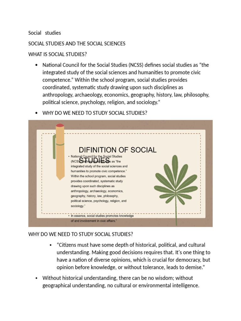 Social Studies | PDF
