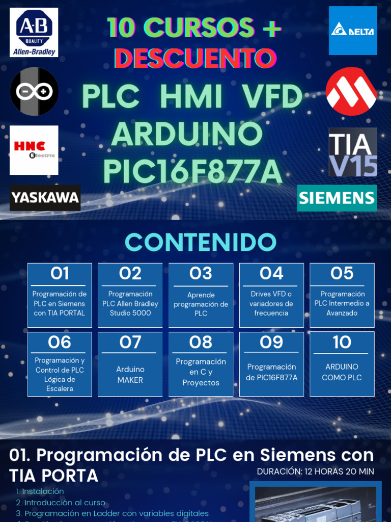 temario_10_cursos_de_programación_(1) | PDF | Arduino | Controlador lógico programable