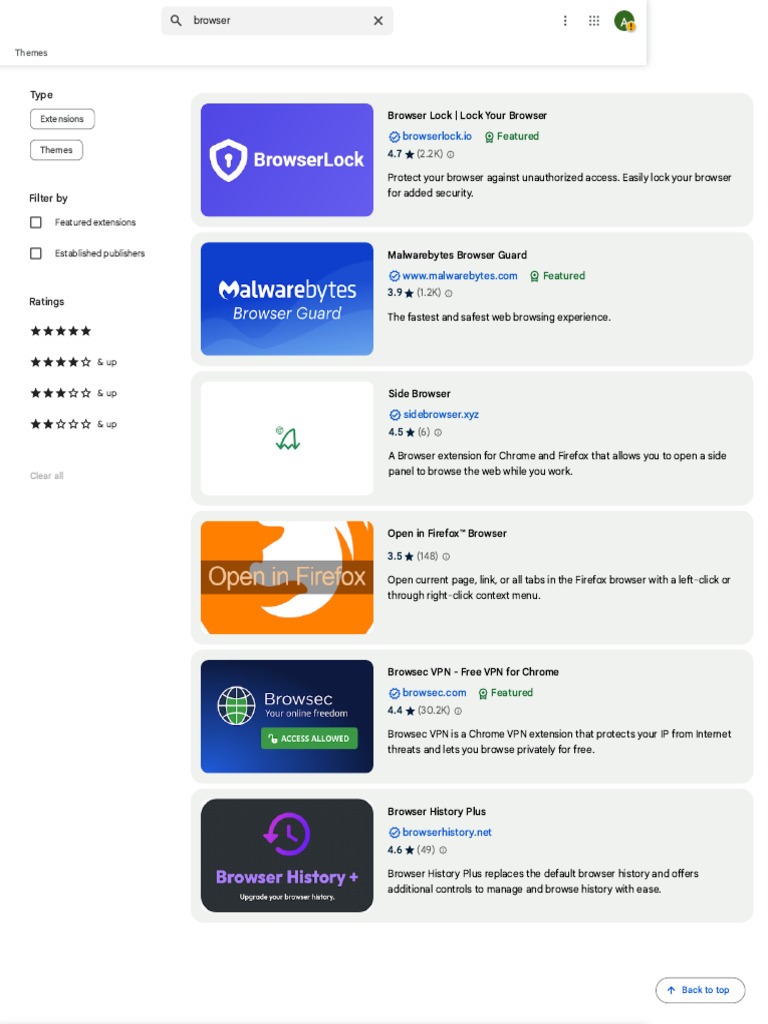 Chrome Web Store - Search Results | PDF | Software | Computing