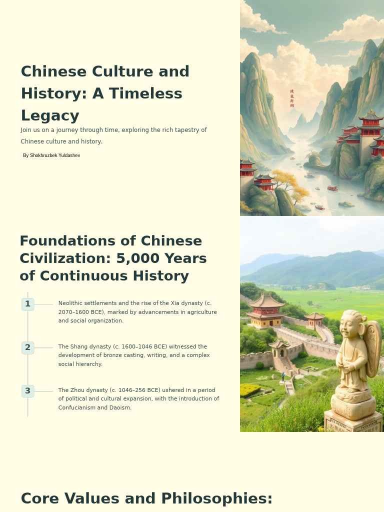 Explore Chinese Culture and History | PDF | Chinese Culture | Confucianism