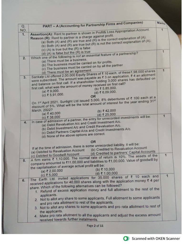 Question Paper | PDF